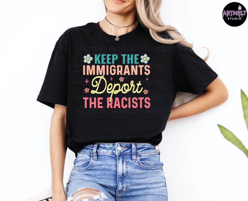 Keep Immigrants Deport Racists PNG Svg,flower Power Social Justice ...