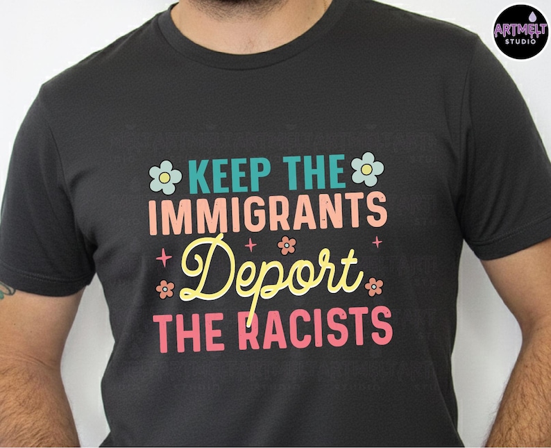 Keep Immigrants Deport Racists PNG Svg,flower Power Social Justice ...