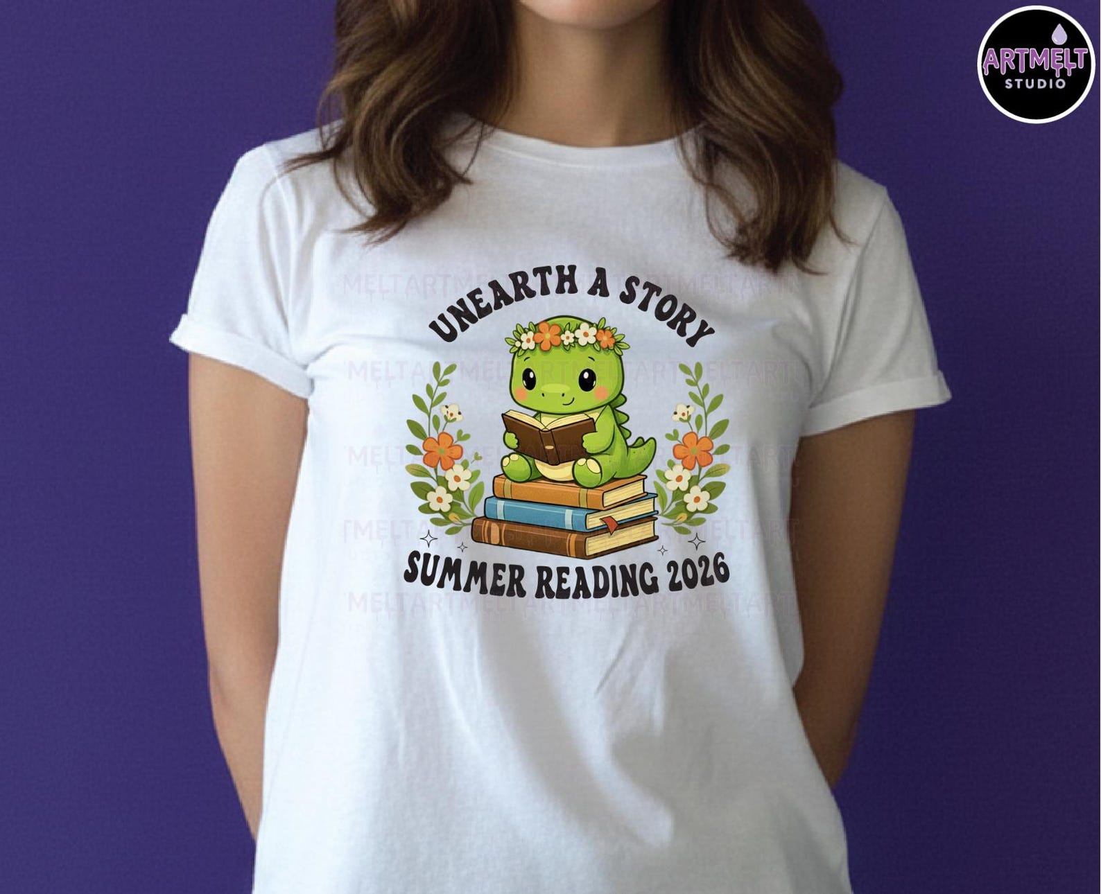 Unearth a Story Summer Reading 2026 Png,cute Dinosaur Book Lover,funny ...