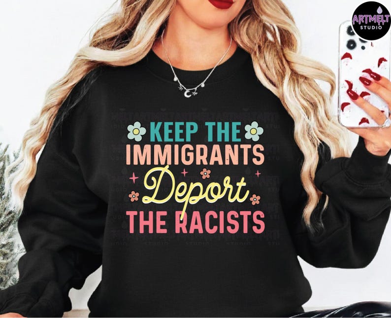 Keep Immigrants Deport Racists PNG Svg,flower Power Social Justice ...