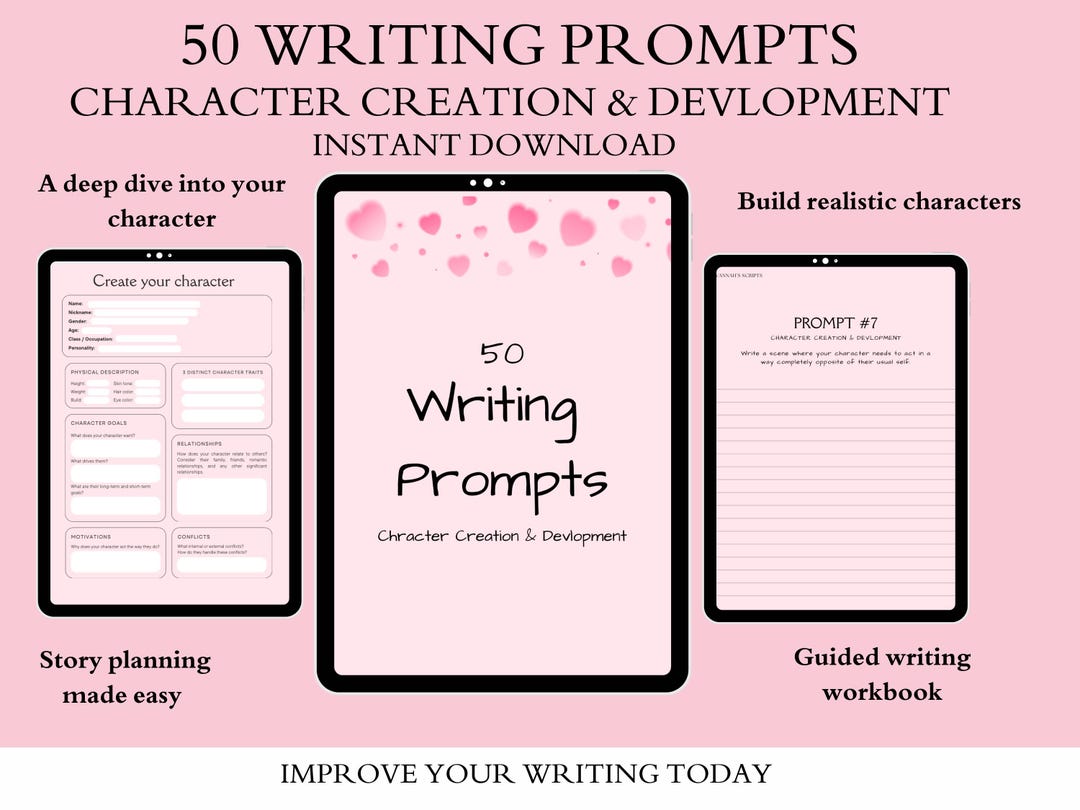 50 Character Development Writing Prompts, Deep Character Building ...