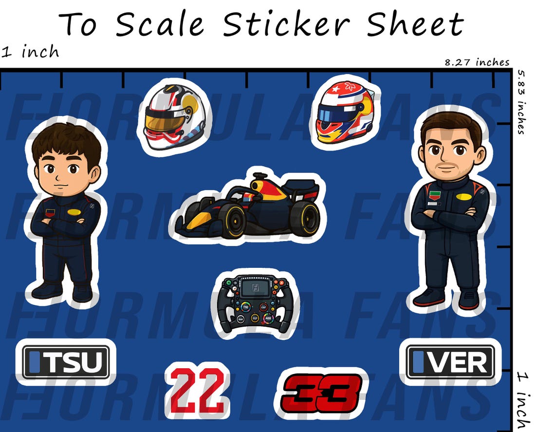 Redbull F1 Sticker Sheet – 10 Premium Vinyl Formula 1 Stickers - 2025 ...