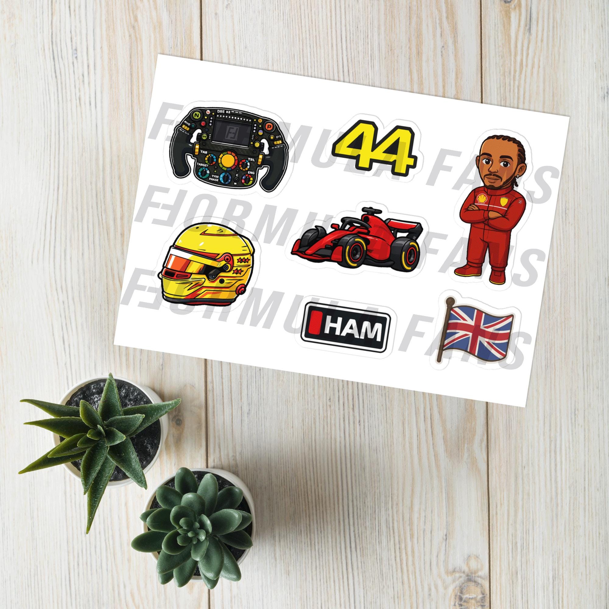 Lewis Hamilton Formula 1 Sticker Sheet – Premium Vinyl F1 Stickers ...
