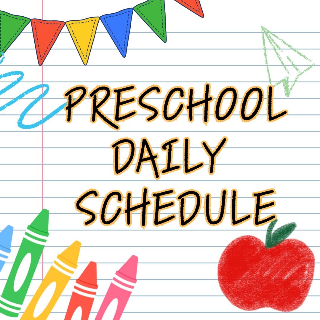 Home Preschool Daily Schedule Printable | Faith-based Routine Chart ...