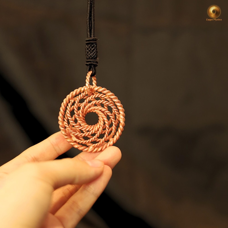 Tensor Spiral Copper Pendant – 99.99% Pure Copper (144/177/432 Mhz ...