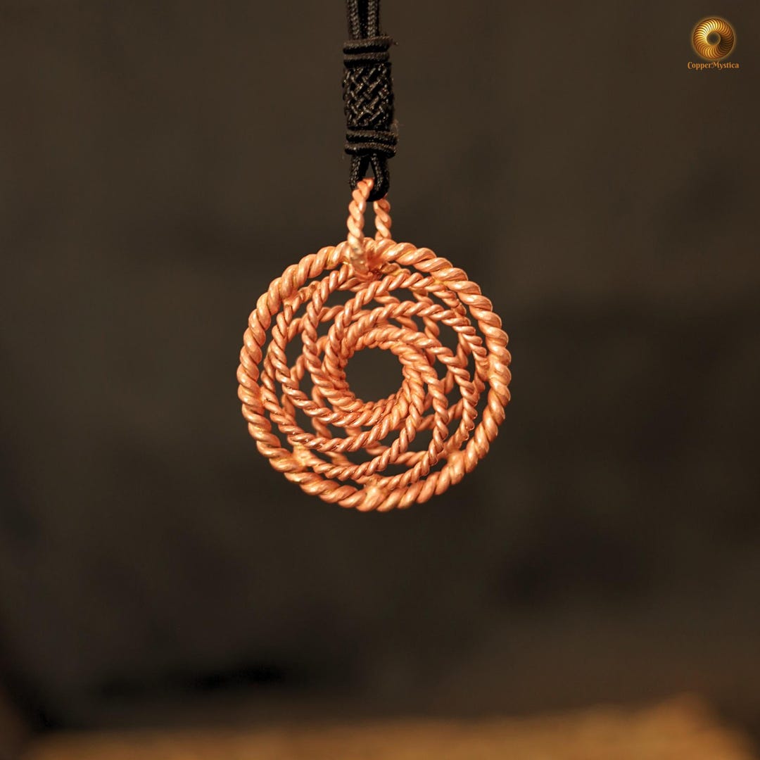 Tensor Spiral Copper Pendant – 99.99% Pure Copper (144/177/432 Mhz ...