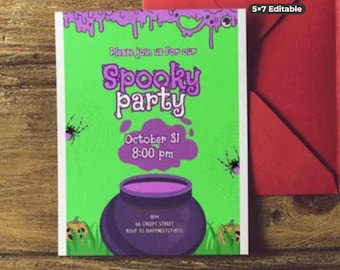 Spooktacular Halloween Party Invitation, Instant Download, Editable ...