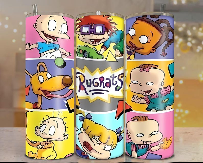Rugrats Tumbler Wrap PNG: 90s Cartoon Sublimation Design (digital ...