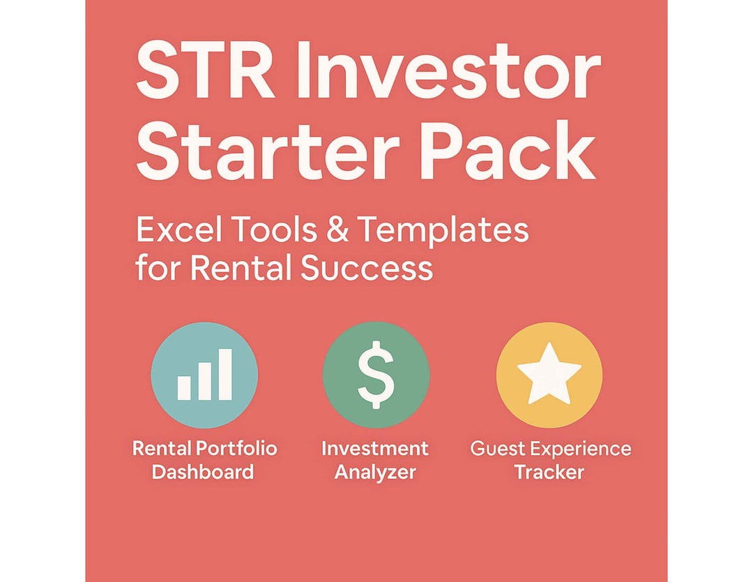 STR Investor Starter Pack | Airbnb Excel Templates | Portfolio ...