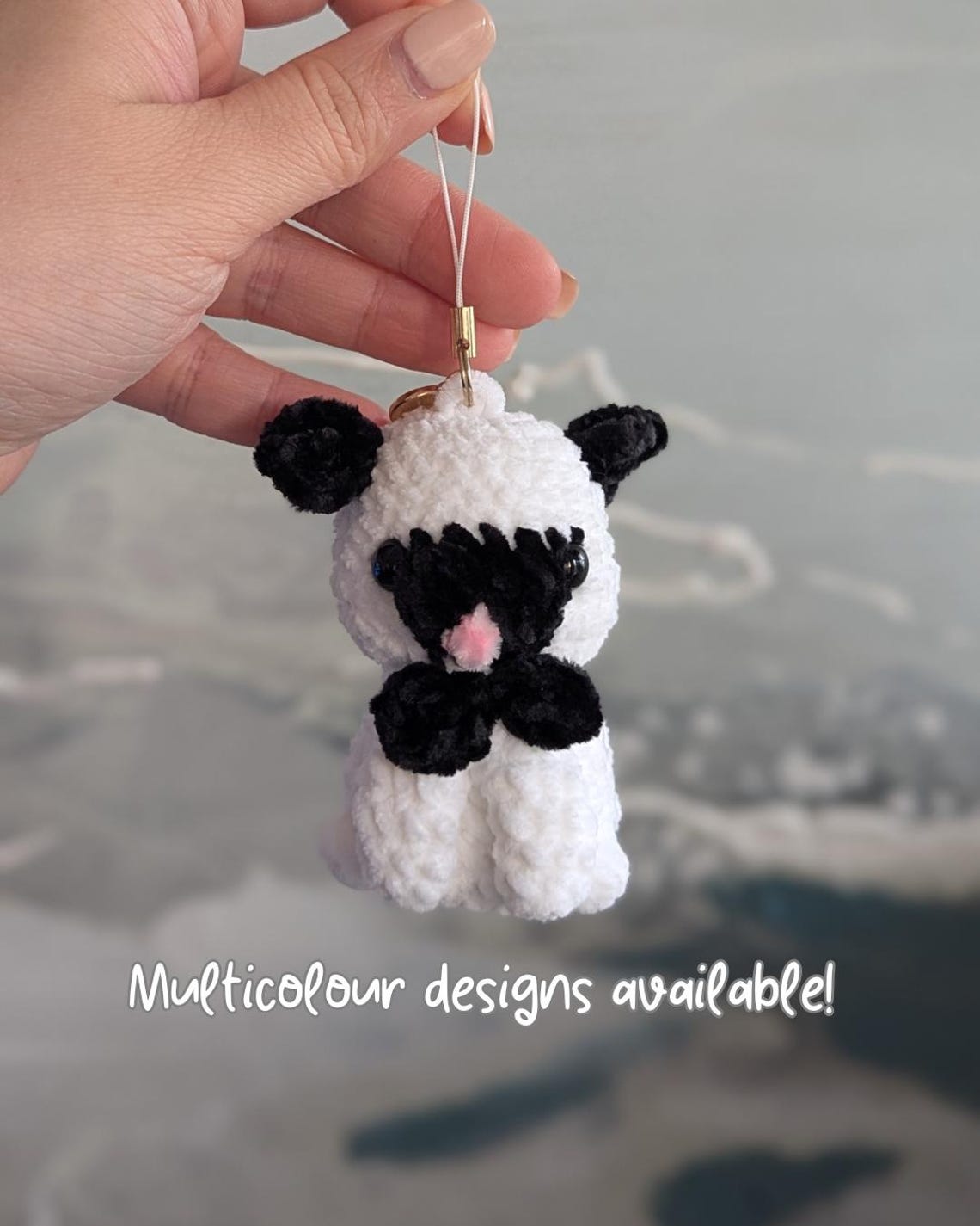 Custom Dog Crochet Keychain: Chenille Amigurumi Plush Puppy - Etsy