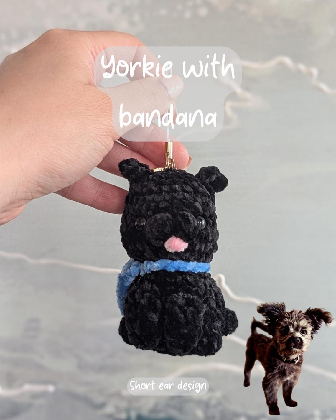 Custom Dog Crochet Keychain: Chenille Amigurumi Plush Puppy - Etsy