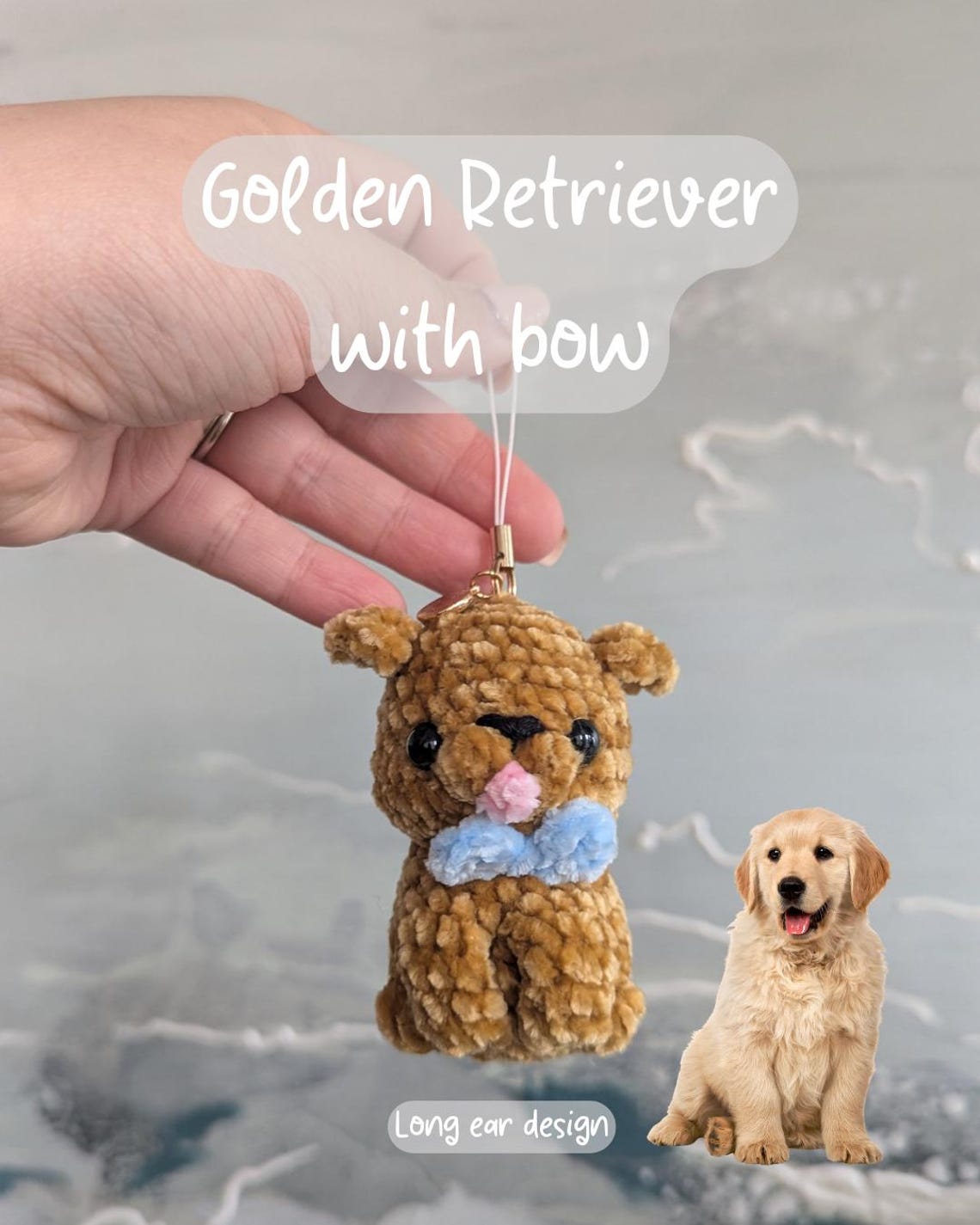 Custom Dog Crochet Keychain: Chenille Amigurumi Plush Puppy - Etsy