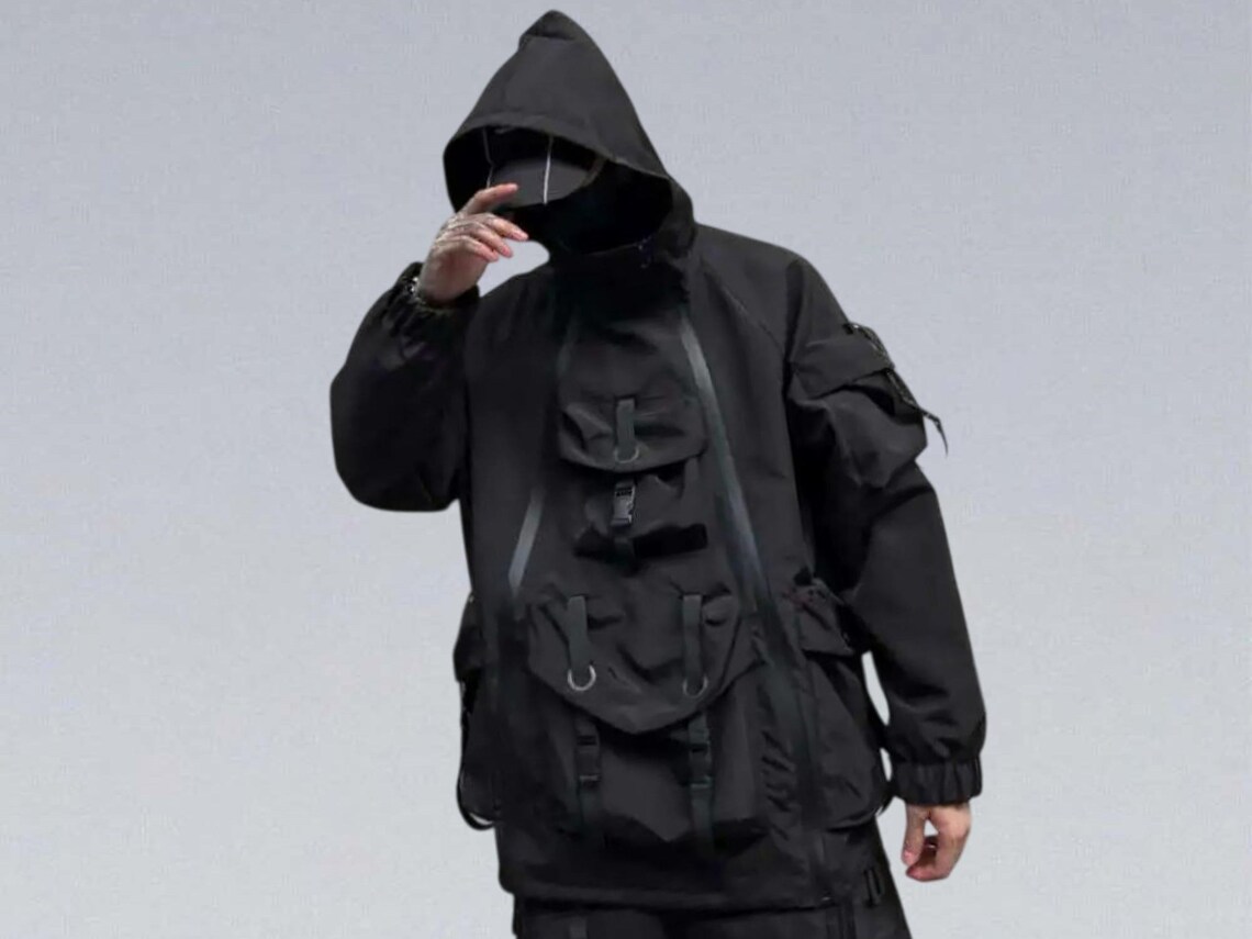 TECHWEAR CARGO JACKET – Tactical Hooded Jacket | Darkwear Harajuku ...