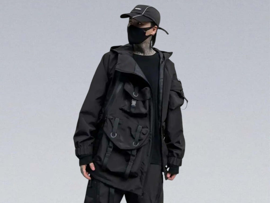 TECHWEAR CARGO JACKET – Tactical Hooded Jacket | Darkwear Harajuku ...