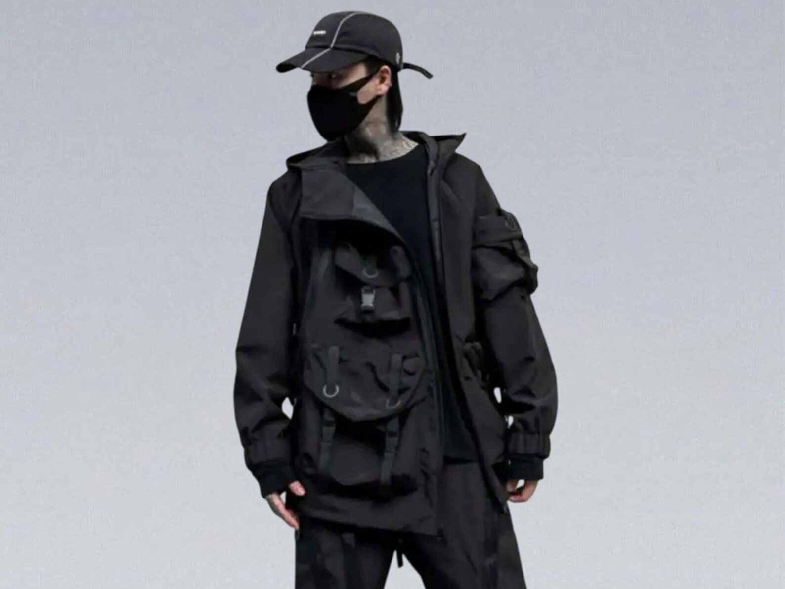 TECHWEAR CARGO JACKET – Tactical Hooded Jacket | Darkwear Harajuku ...