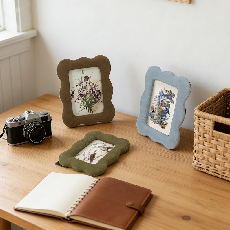 Wavy Velvet Picture Frames, Colorful Boho Vintage Photo Frames for ...