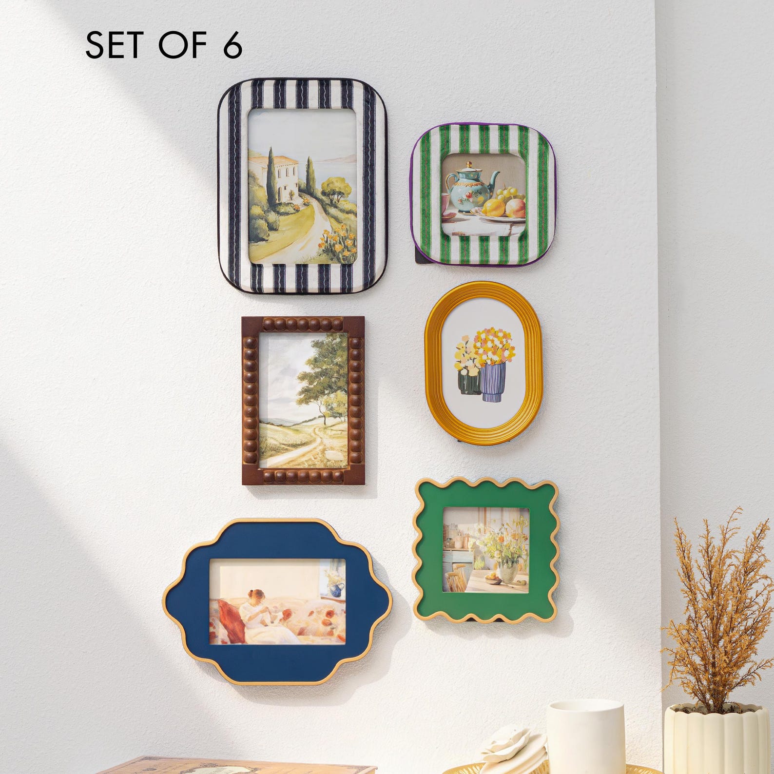 Vintage Mixed-style Photo Frame – 6 Decorative Frames | Gallery Wall ...
