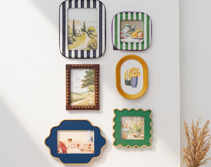 Vintage Mixed-style Photo Frame – 6 Decorative Frames | Gallery Wall ...