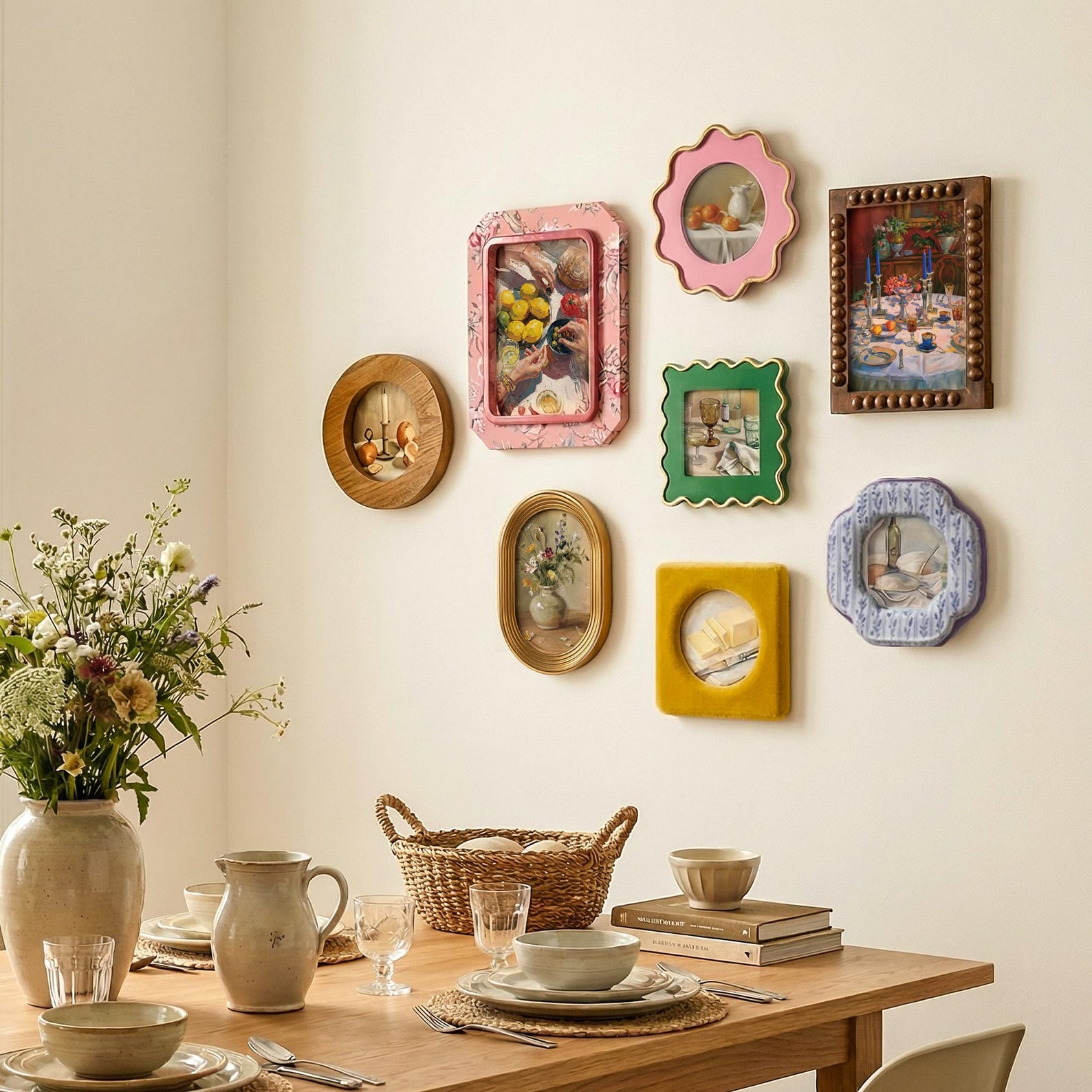 Vintage Mixed Picture Frame - 4x4/4x6/5x7/8x10 Whimsical Photo Frames ...