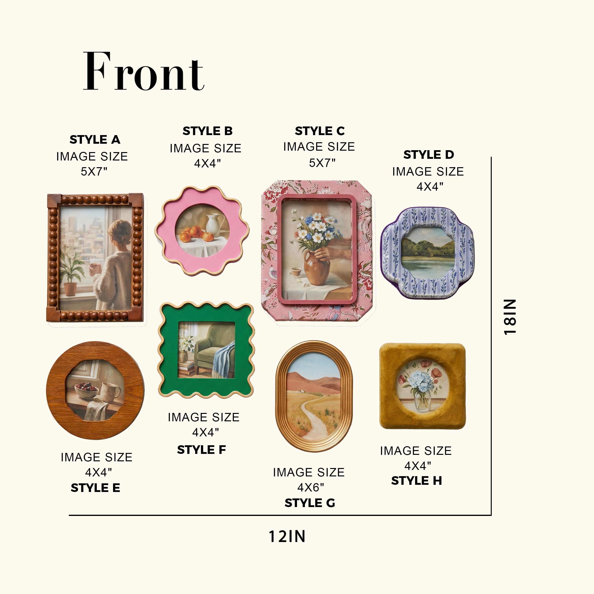 Eclectic Mixed-shape Photo Frames - Vintage Boho Decor With Gallery ...
