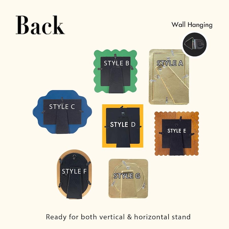 Gallery Wall Frames – 7 Styles Retro Inspired Mixed Wood Colorful ...