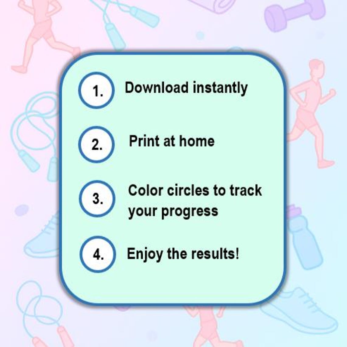 30 Day Fitness Challenge Printable: Habit Tracker, Exercise Path ...