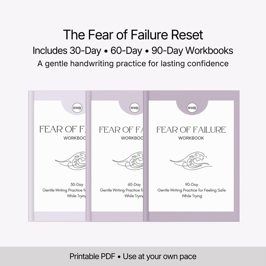 Fear of Failure Workbook Bundle | Guided Daily Writing Practice for ...