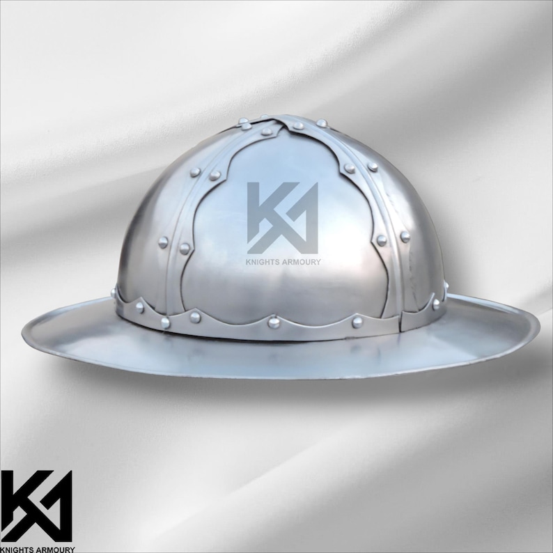 Polished Steel Kettle Hat Helmet: SCA LARP Knight Armor - Etsy