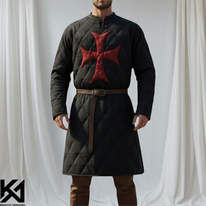 Knights Templar Gambeson: Medieval Crusader Costume, Renaissance Fair ...