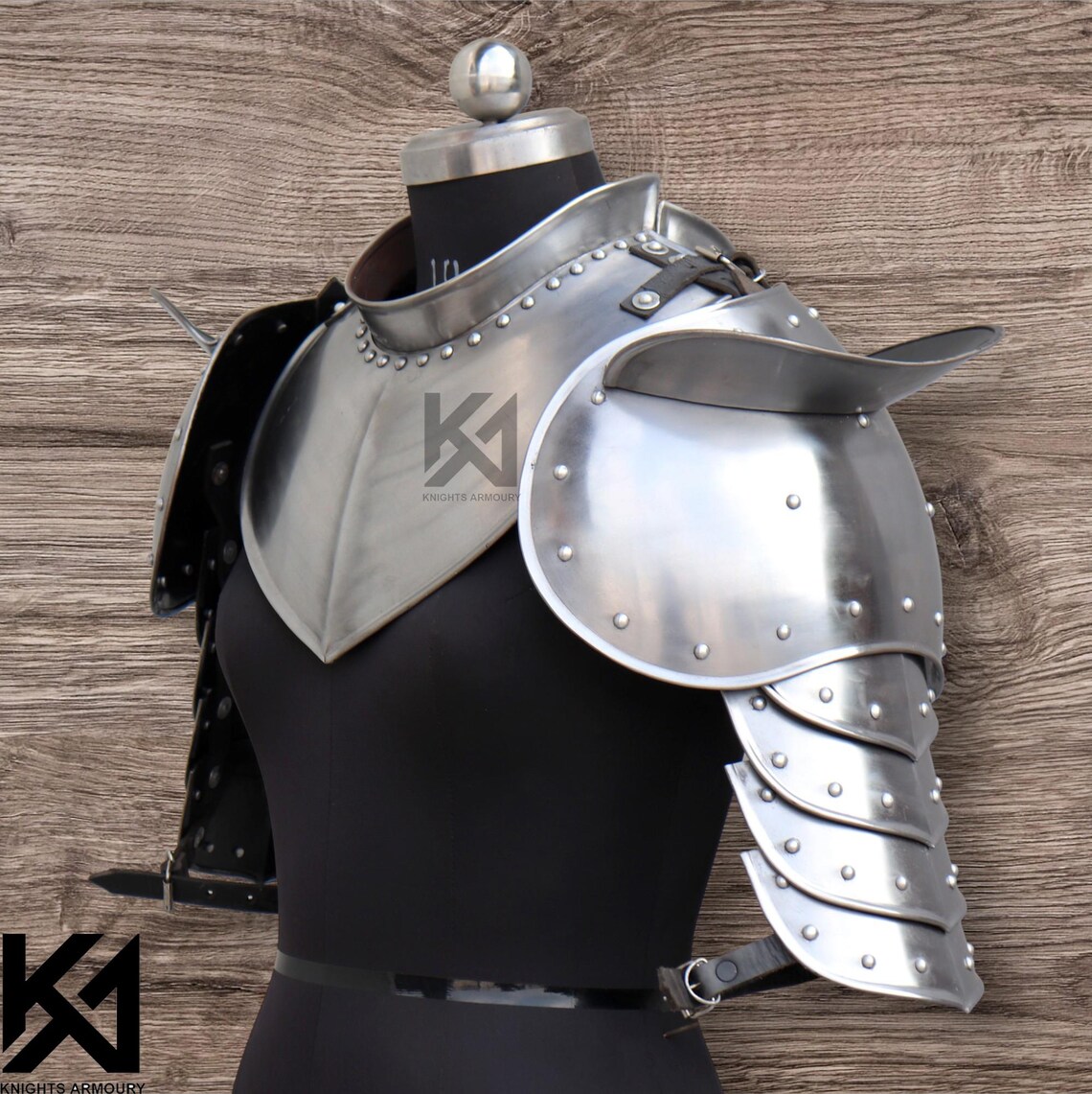 Knight Armor Set – Medieval Gorget and Pauldron, 18G Steel Neck ...