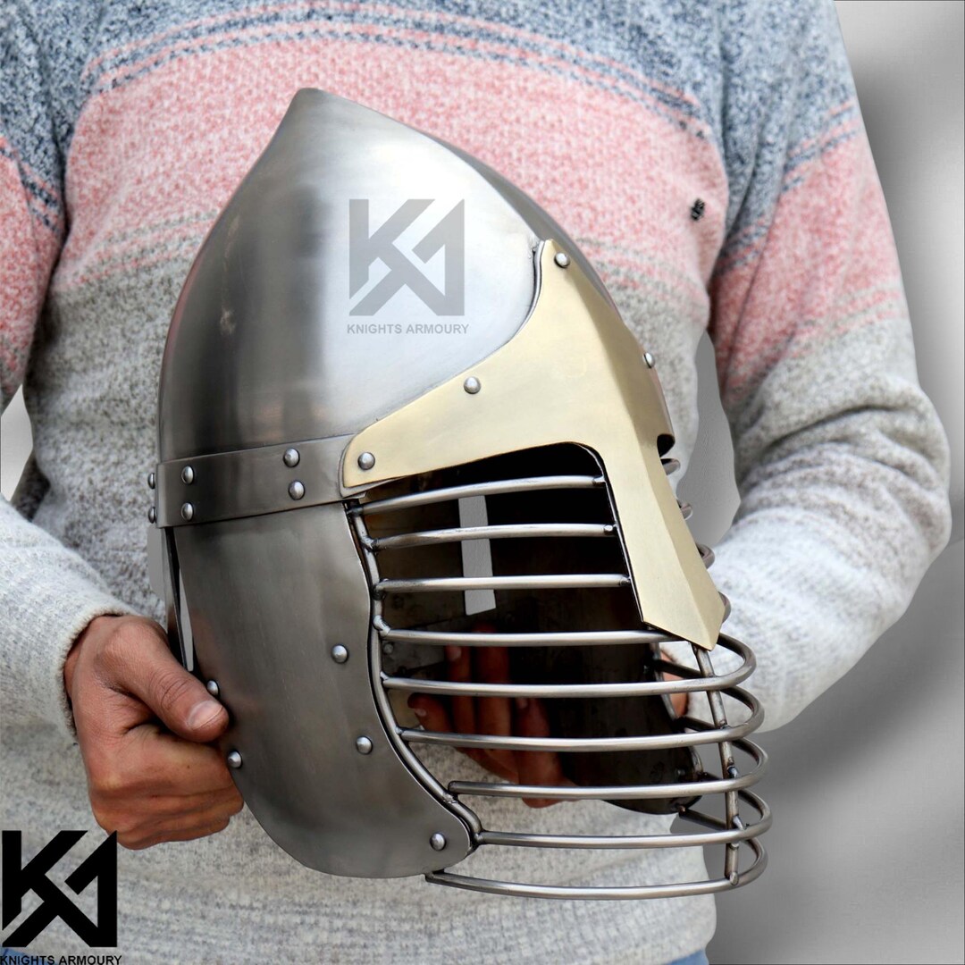 SCA Nasal Helmet – Medieval Norman Knight Helmet Replica | 14 Gauge ...
