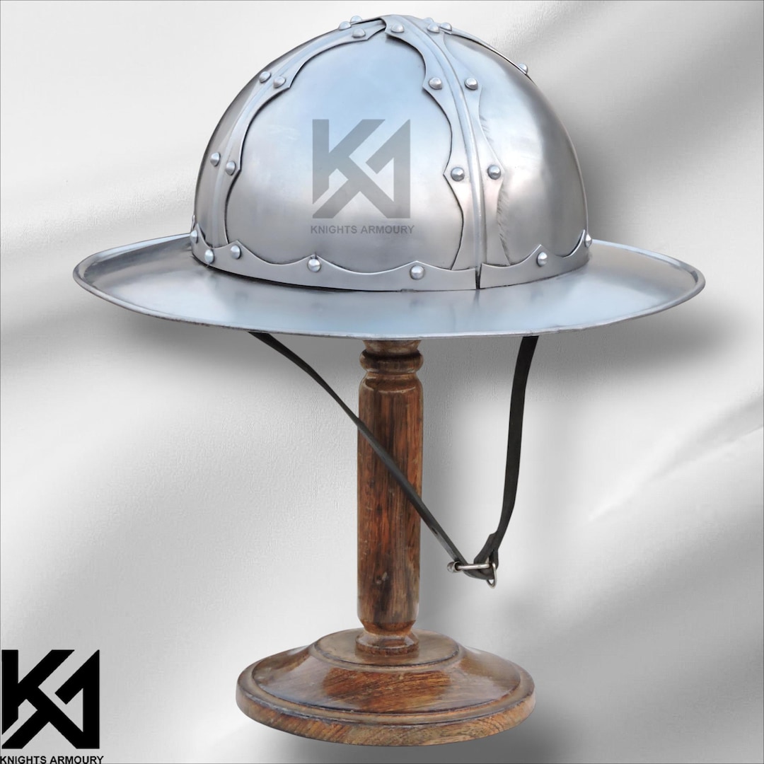 Polished Steel Kettle Hat Helmet: SCA LARP Knight Armor - Etsy