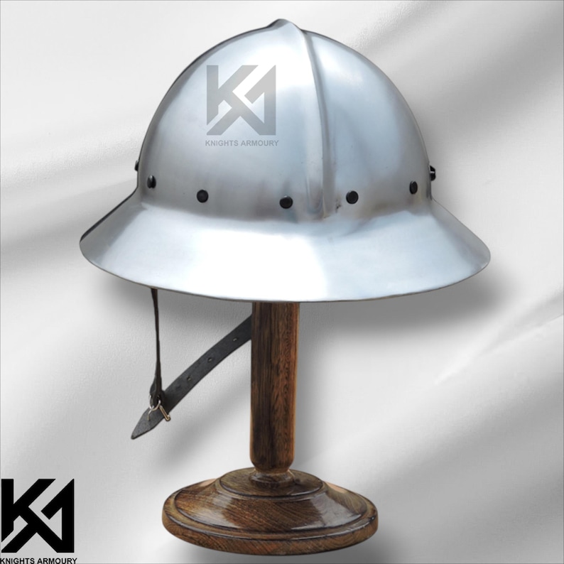 Polished Steel Kettle Hat Helmet: SCA LARP Knight Armor - Etsy
