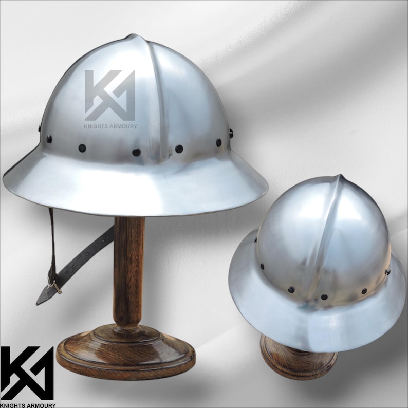 Polished Steel Kettle Hat Helmet: SCA LARP Knight Armor - Etsy