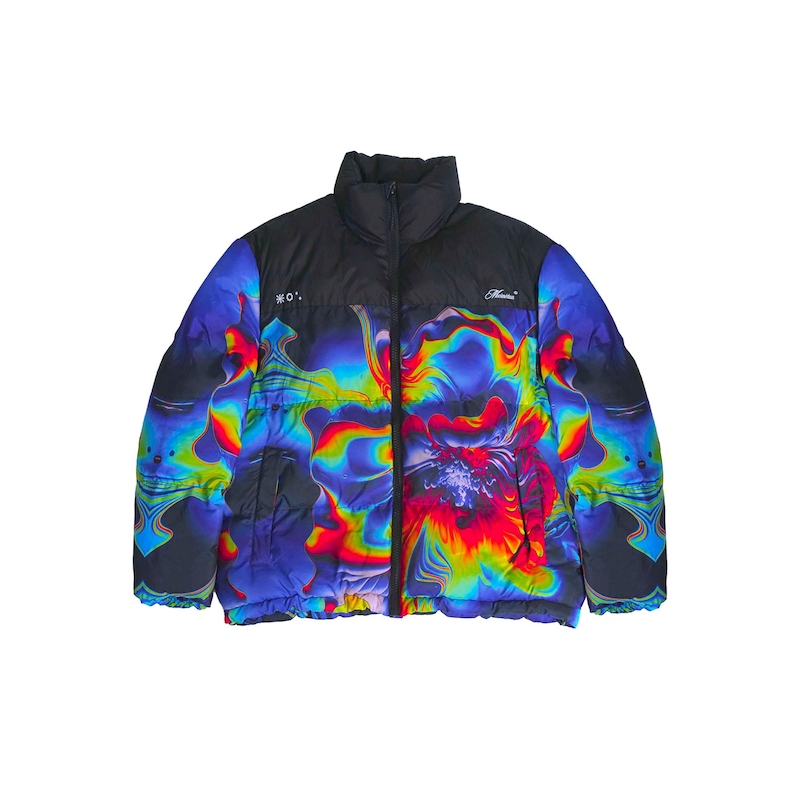 Psychedelic Puffer Coat - Etsy UK