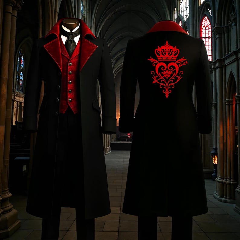 Victorian Vampire Noble Suit | Goth Ceremony Prom Outfit | Royal Heart ...