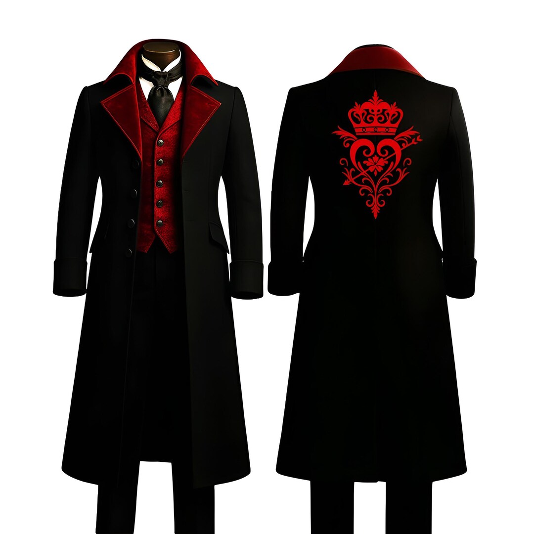 Victorian Vampire Noble Suit | Goth Ceremony Prom Outfit | Royal Heart ...