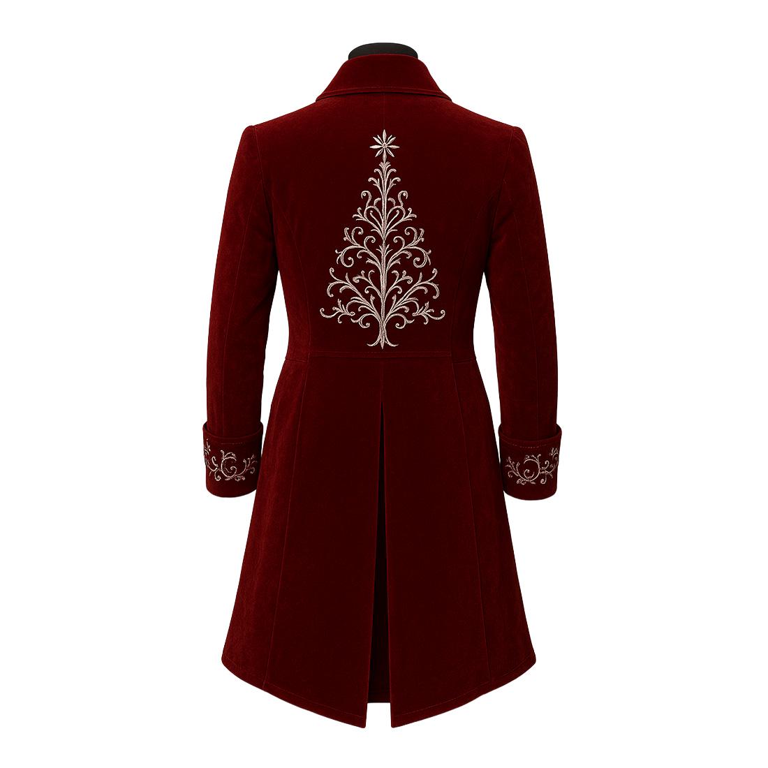 Christmas Formal Tailcoat Men, Festive Embroidered Holiday Coat ...