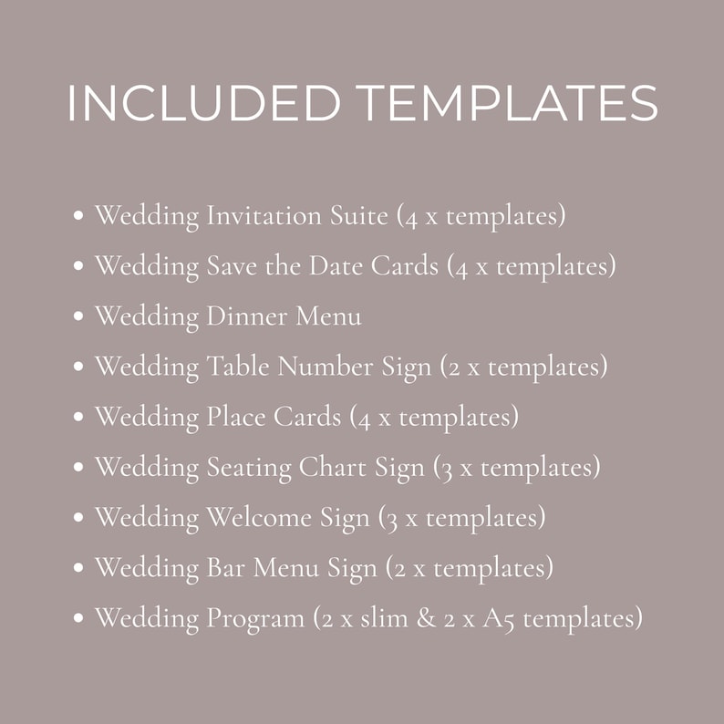 Editable Retro Wedding Sign Bundle, Hand Drawn Wedding Canva Templates ...