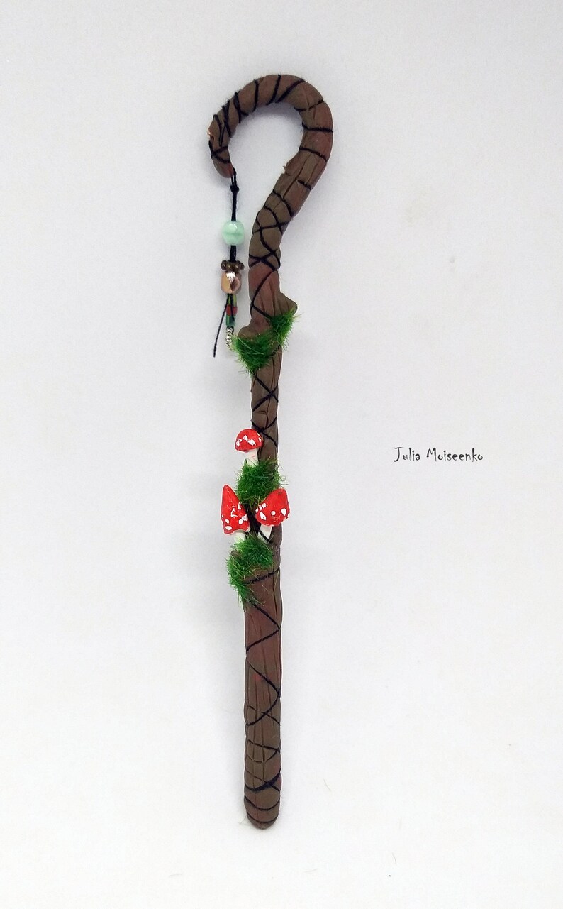 Witch Staff Dollhouse miniature 1:12 Fairy Gnomes Wizard | Etsy