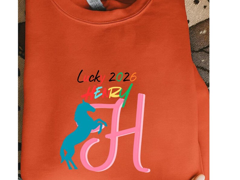 Personalized Lucky 2026 Letter H (henry) Sweatshirt, Custom Name ...