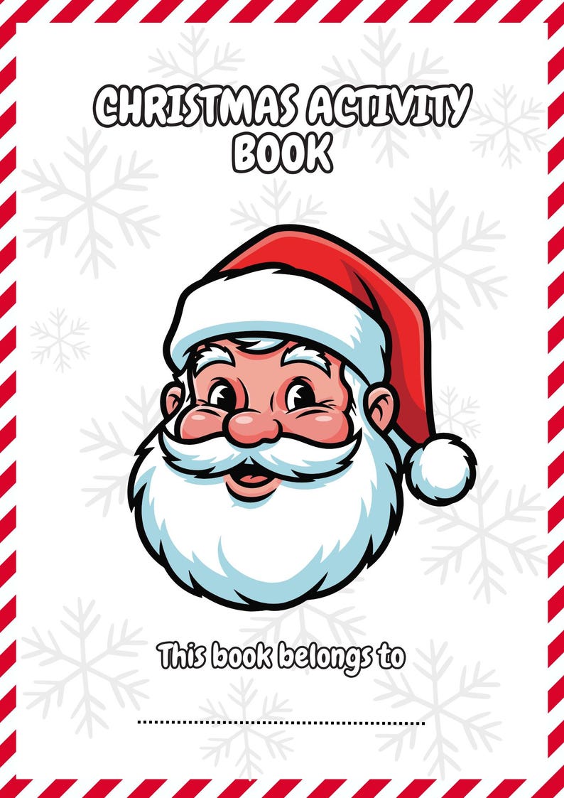Christmas Activity Book for Kids: 30-page Printable PDF - Etsy