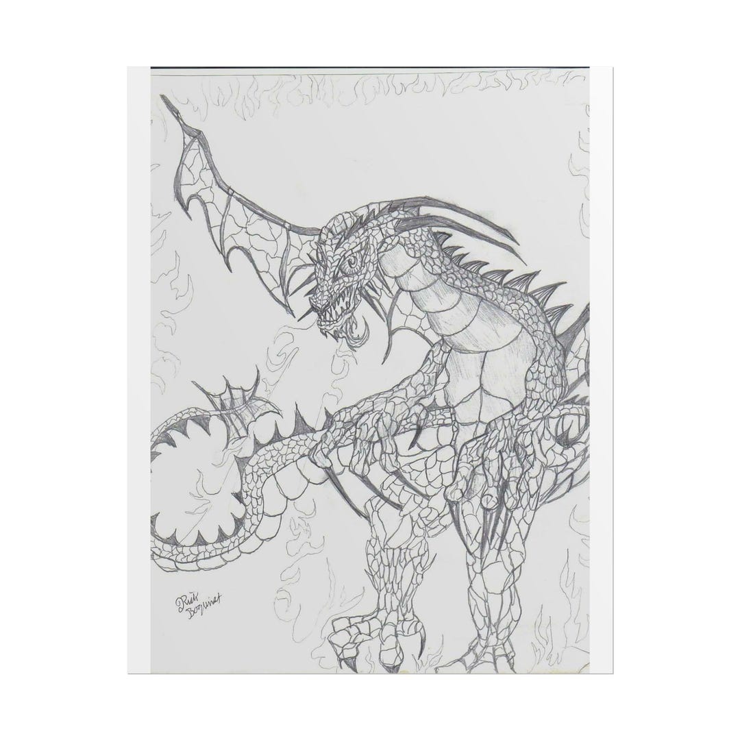 Dragon Art Poster, Fantasy Wall Decor, Gift for Dragon Lovers, Home ...