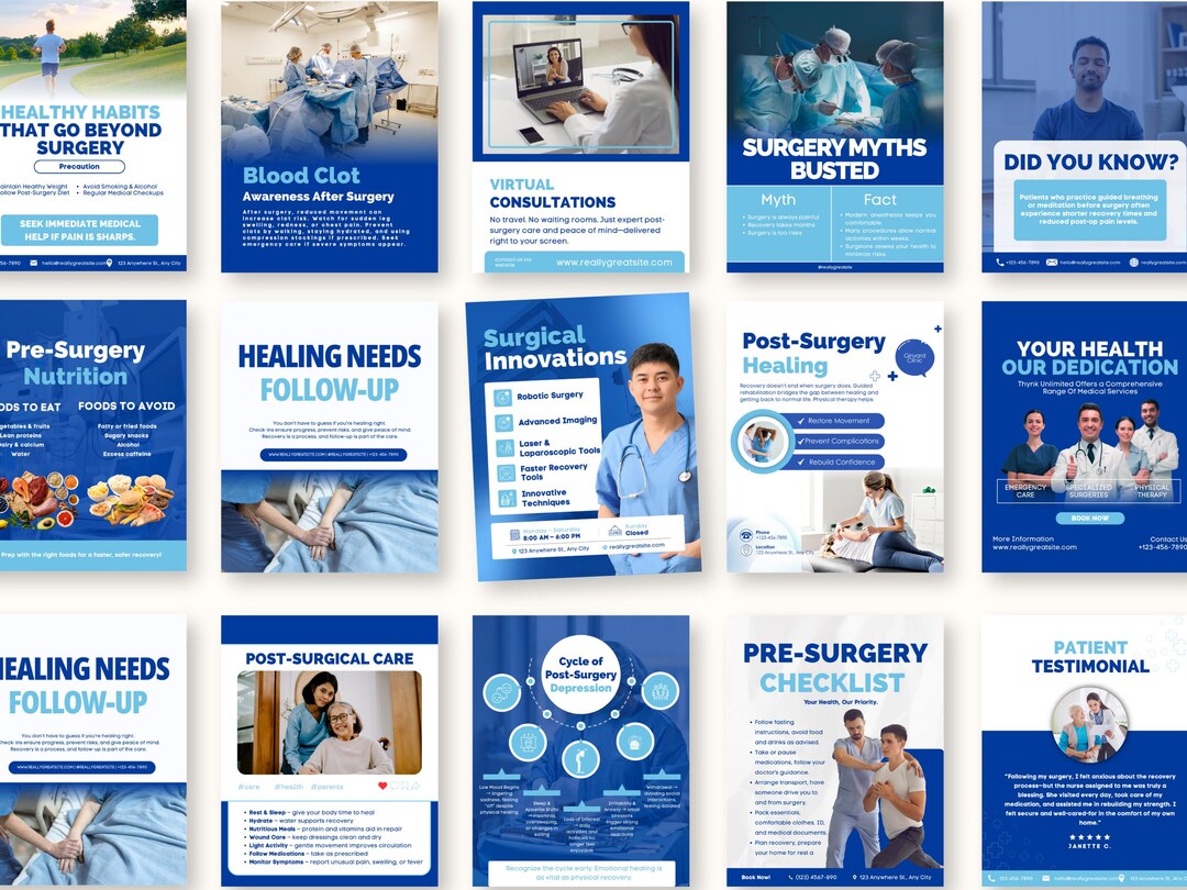 Post Surgery Instagram Templates, Post Op, Surgery Info, Health ...