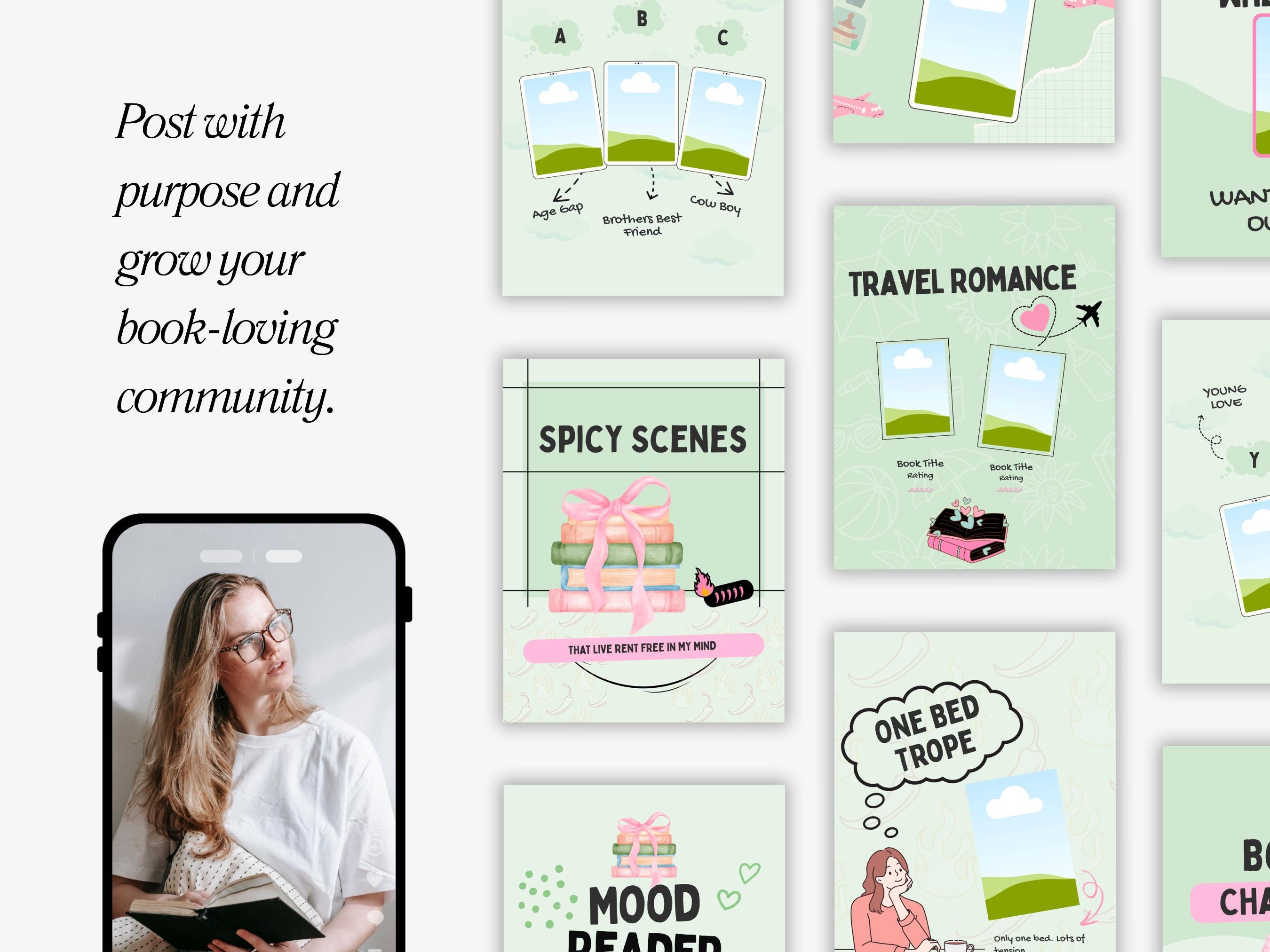 Bookstagram Canva Carousel Templates, Bookstagram Bundle for Book ...