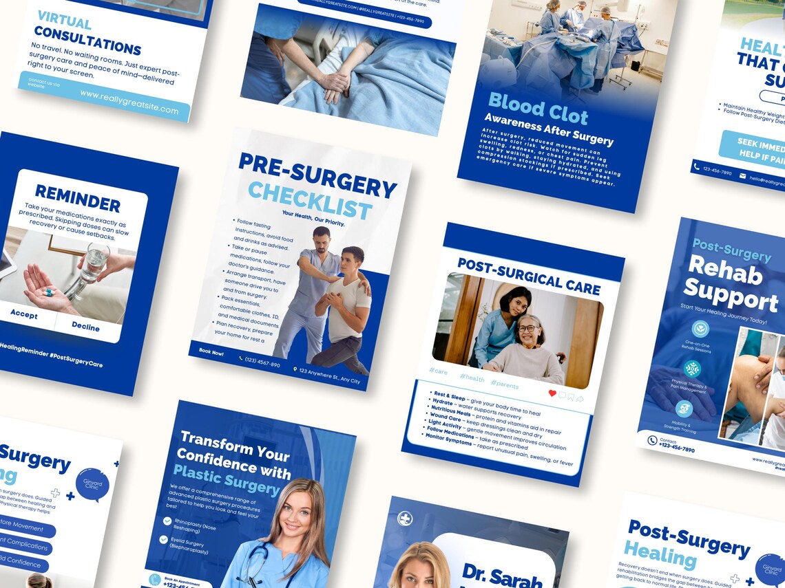Post Surgery Instagram Templates, Post Op, Surgery Info, Health ...