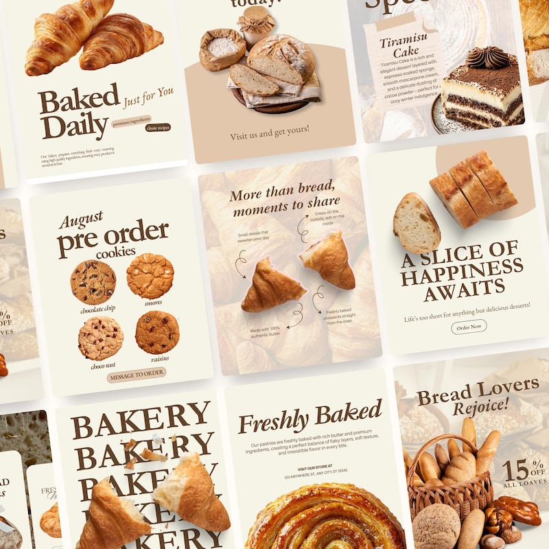 Bakery Instagram Template - Etsy