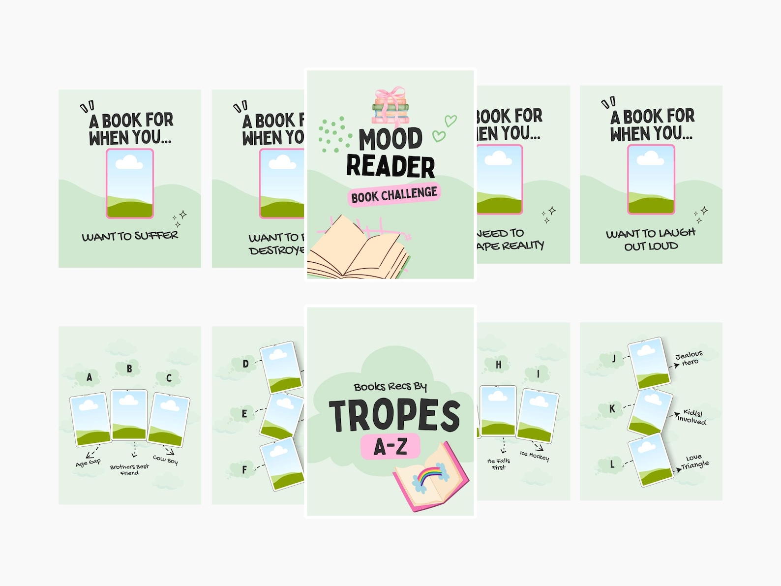 Bookstagram Canva Carousel Templates, Bookstagram Bundle for Book ...