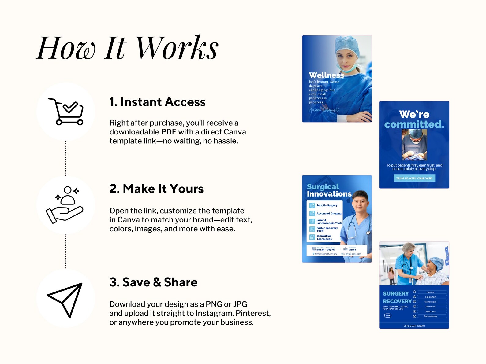Post Surgery Instagram Templates, Post Op, Surgery Info, Health ...