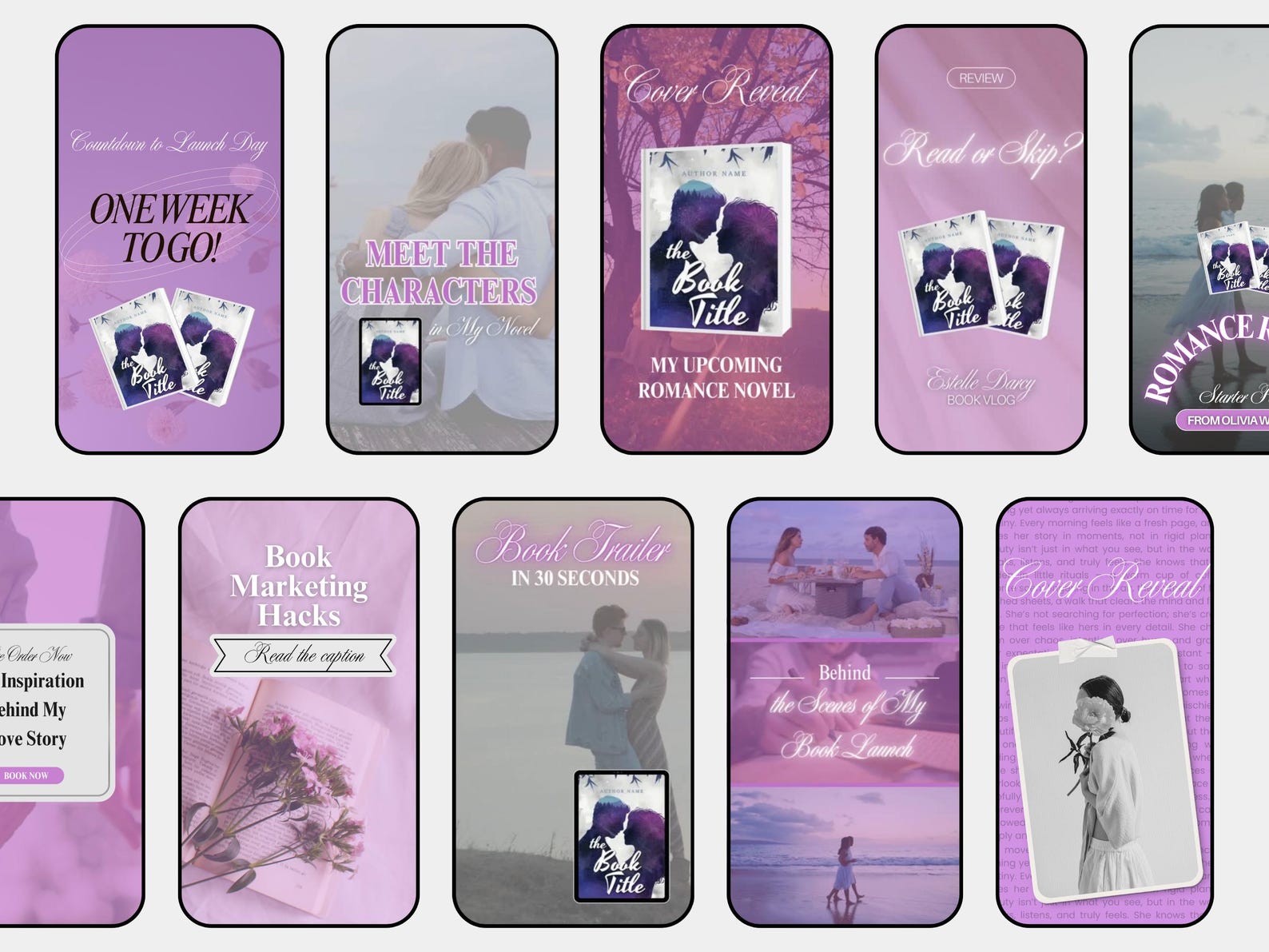 Romance Author Instagram Reels & Covers, Indie Book Launch, Author ...